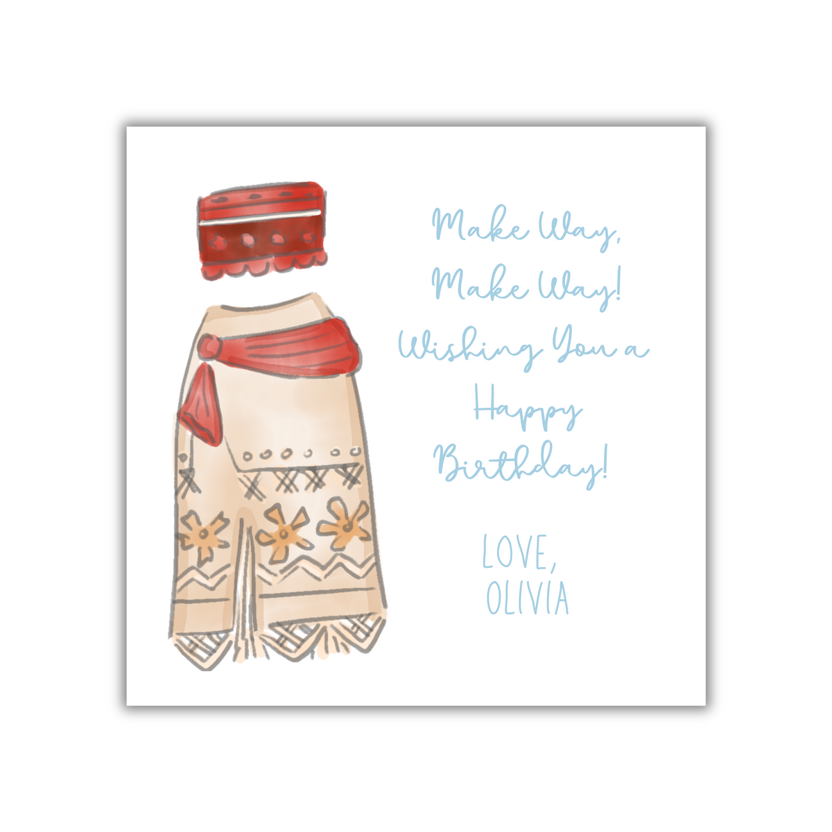 Island Princess - Kids Calling Card | Ryan Harper Designs