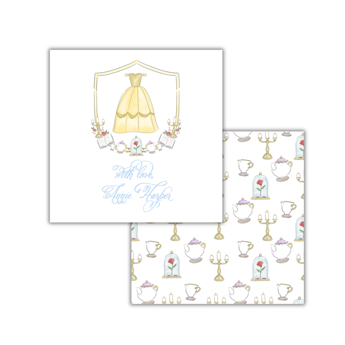Bookworm Princess - Kids Calling Card | Ryan Harper Designs