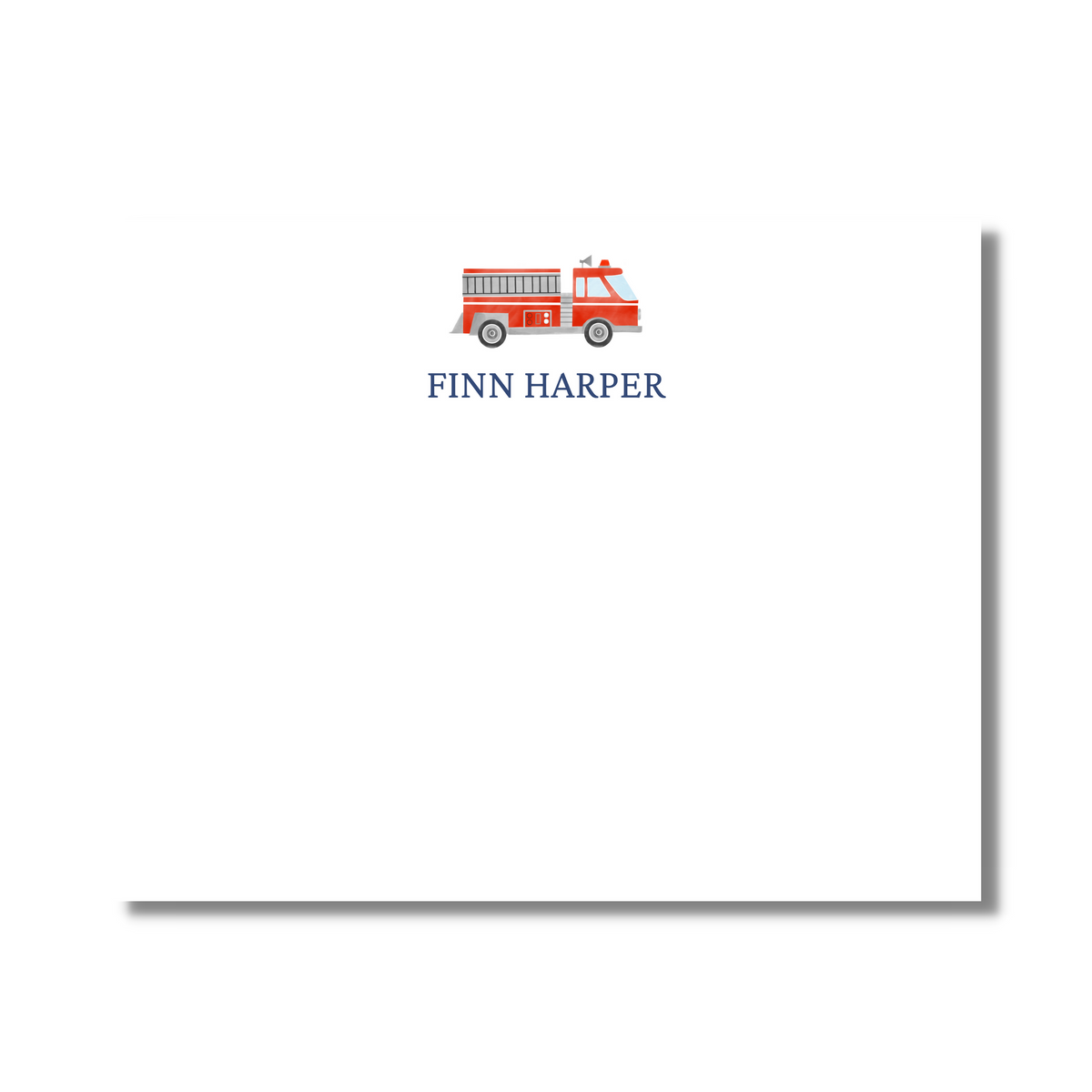 Fire Engine - Kids Stationery Set | Ryan Harper Designs