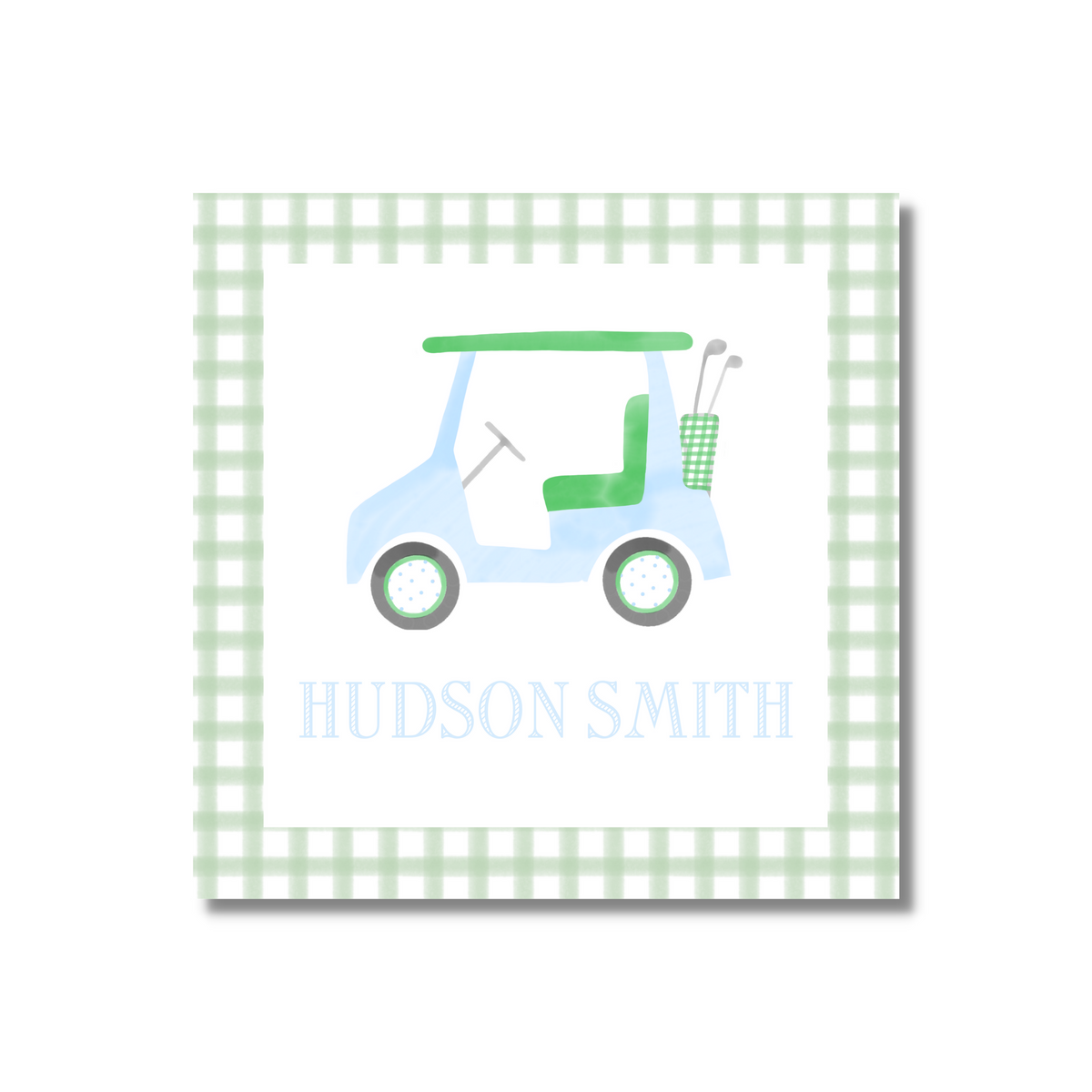 Golf Cart - Kids Calling Card | Ryan Harper Designs